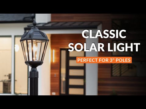 Royal Bulb Solar Light – 3″ Fitter Black Finish | Solar Lights for Any Outdoor Setting