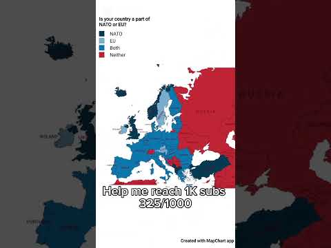 Is your country a part of NATO or the EU #geography #geographythroughmaps #europe #map #mapping