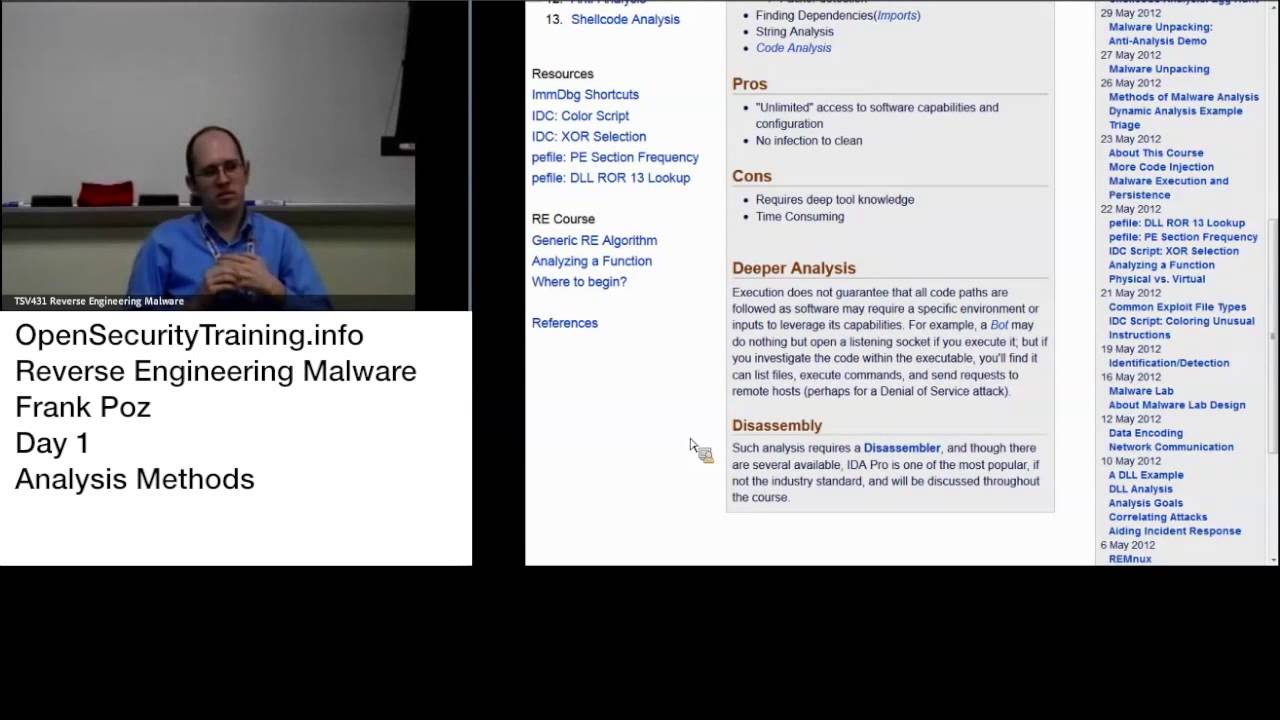 Reverse Engineering Malware Day 1 Part 5: Analysis Methods