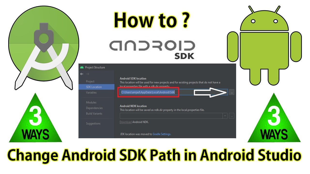 How to Change Android SDK Path in Android Studio | 3 Different Ways |
