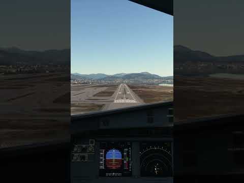 Landing at Nice airport on Air France Airbus A320 鉁堬笍 #shorts