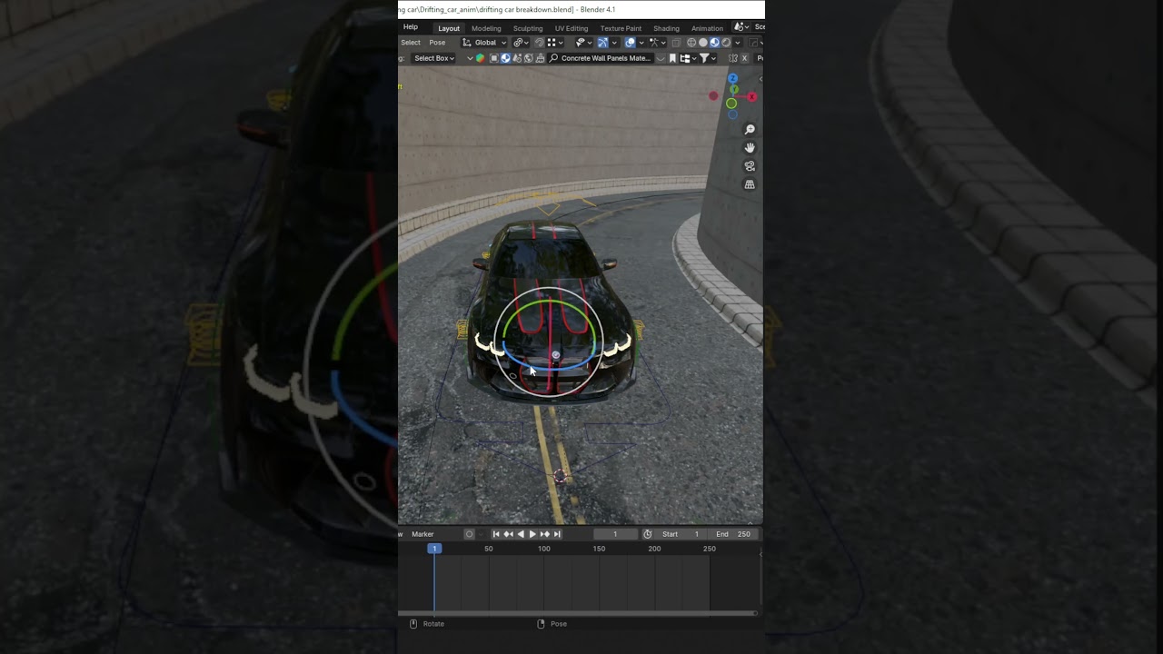 How i create Realistic drifting Car Animation in Blender  #cgi #blender  #blenderguru