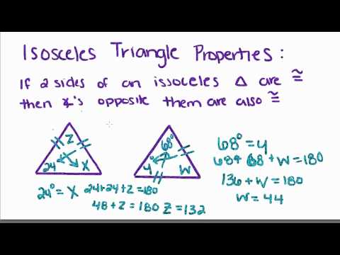 Introduction to Geometry - 18 - Properties of Isosceles Triangles