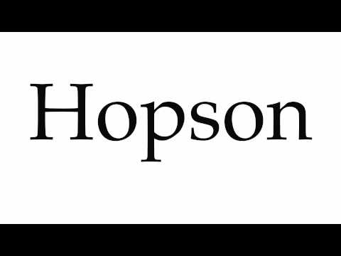 How to Pronounce Hopson