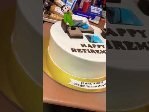 Retirement theme cake 🎂 #retirementcake #shorts #ytshorts #shortsfeed #viral #trending