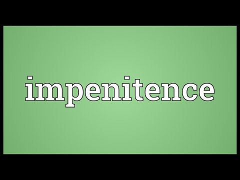 Impenitence Meaning