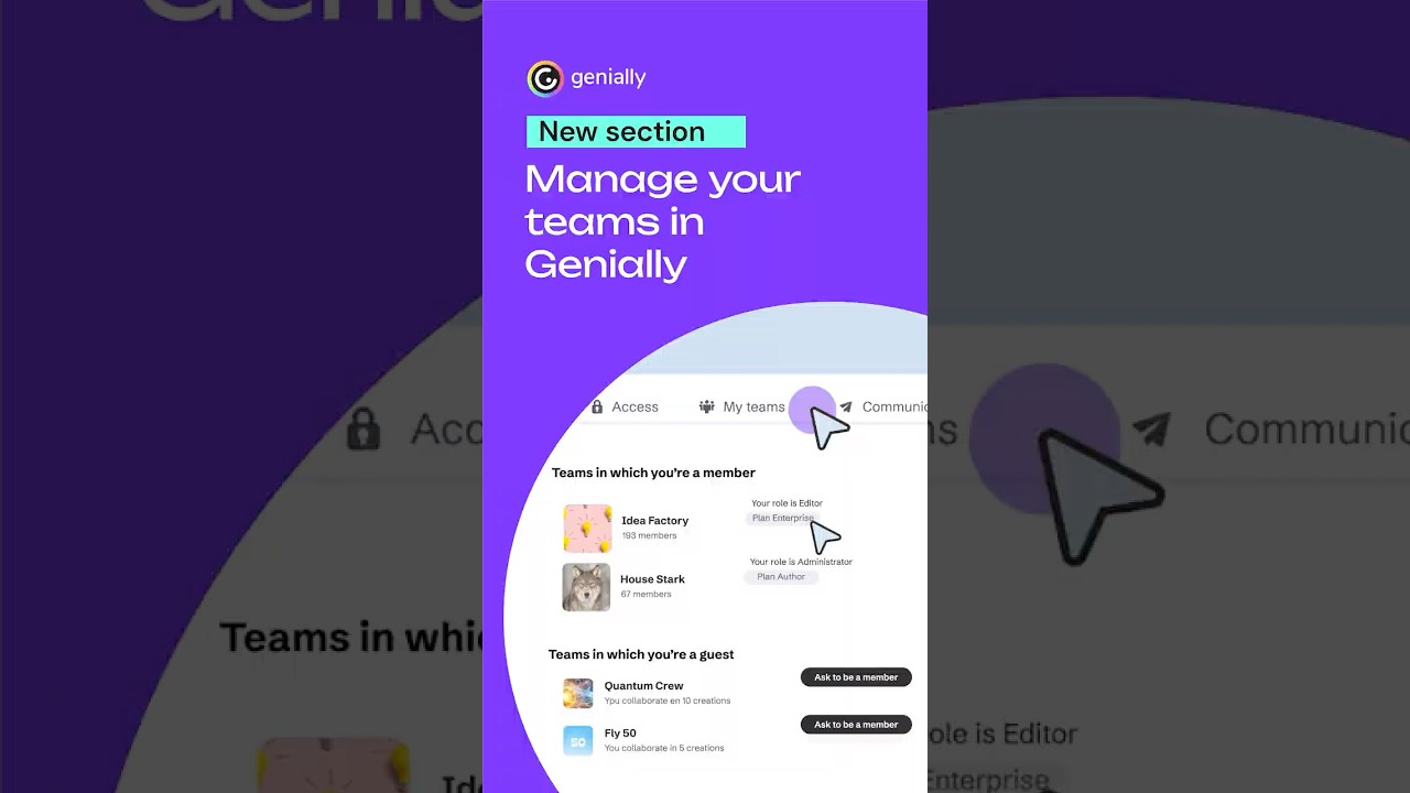 Manage your teams in Genially