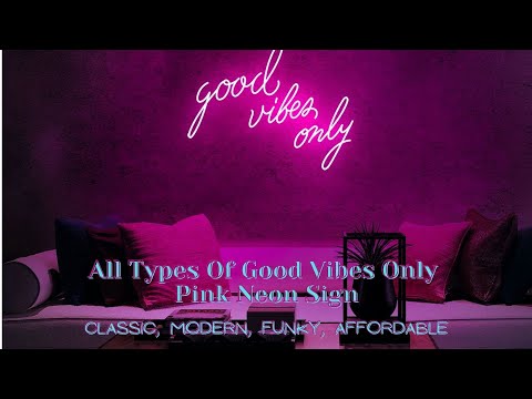 Good Vibes Only Pink Neon Sign | Funky Neon Sign For Your Bedroom | Get Yours Now!