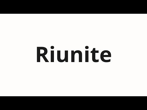 How to pronounce Riunite