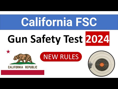 Gun Safety Certificate California Practice Test 2024 NEW RULES 🎯Firearms Safety Certificate