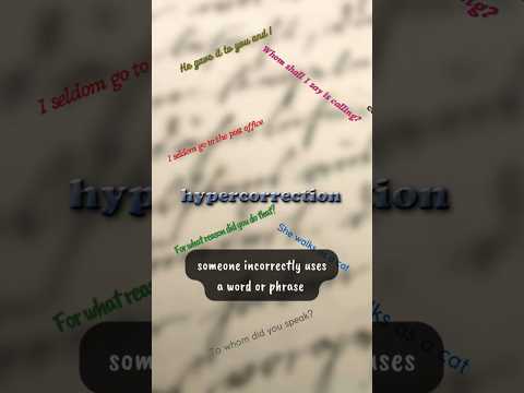 π HYPERCORRECTION: Oops! Too Formal? π #hypercorrection #words #shorts