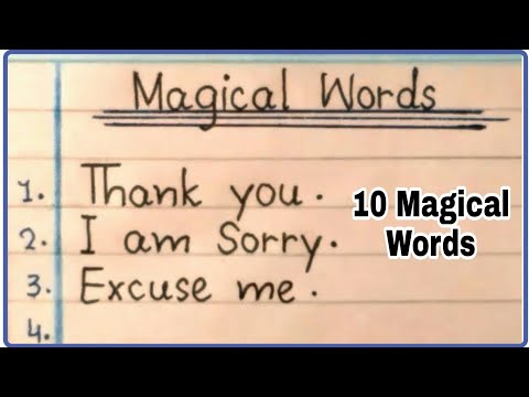 10 Best Magical Words in English I 10 Magic Words in English I Good Manners I Sorry, Please, etc.
