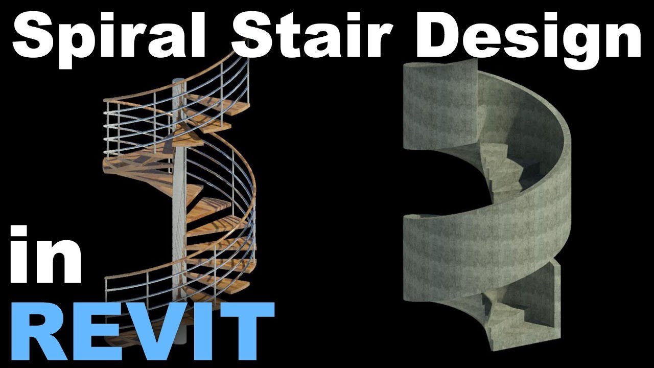 Two Spiral Stair designs in Revit Tutorial - Winding Stairs
