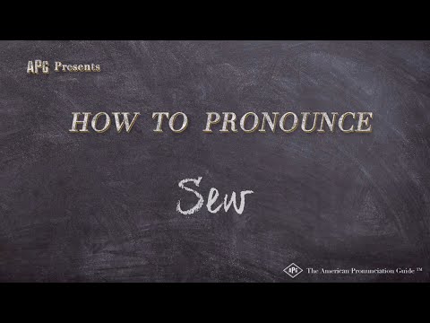 How to Pronounce Sew (Real Life Examples!)