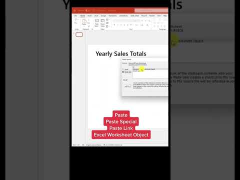 Embed & Link Excel into PowerPoint#shorts#video#powerpoint