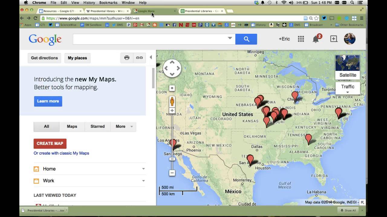 Google Tip - Create A Google Map from Spreadsheet Data