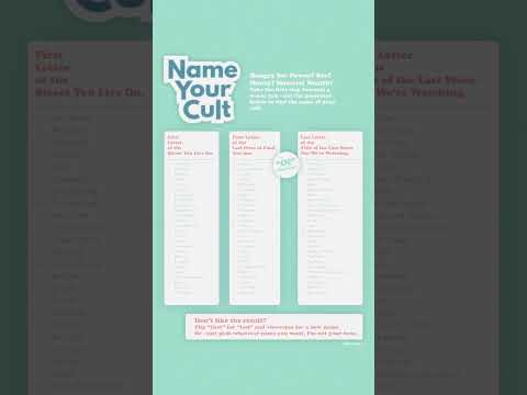 Did you get a good one? 🧝🧝🧝 #cultleader #namegenerator #game #fun #design #darkcomedy #lpotl