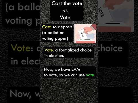vote vs cast a vote