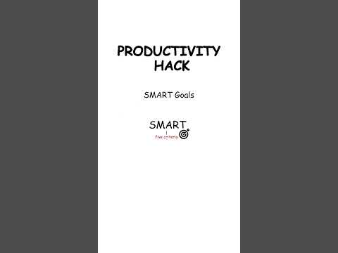 SMART Goals - Every PRODUCTIVITY HACK Explained in 8 minutes #explained #science