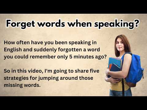 Forget words when speaking? Fix it instantly!