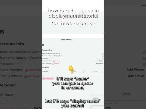 how to get a space in ur display name tutorial #roblox #viral #shorts #tutorial