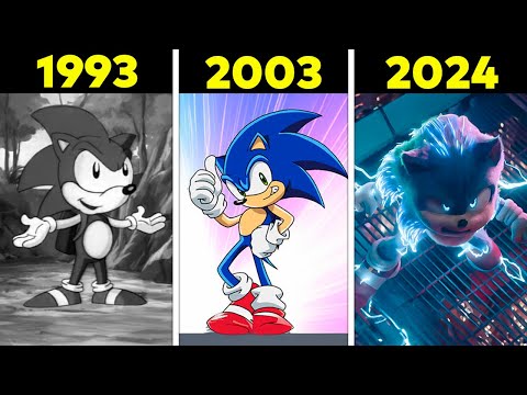 Evolution of SONIC The Hedgehog in Movies & TV (1993-2024)
