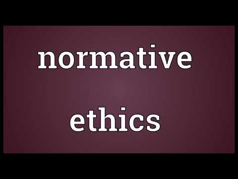 Normative ethics Meaning