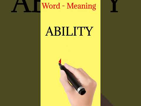 Ability meaning in Hindi। #wordmeaning #education