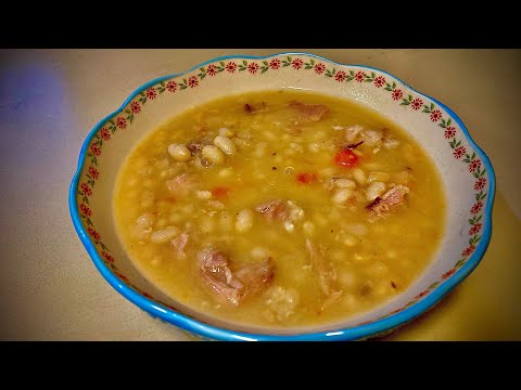 How to make easy, traditional NAVY BEANS and HAM