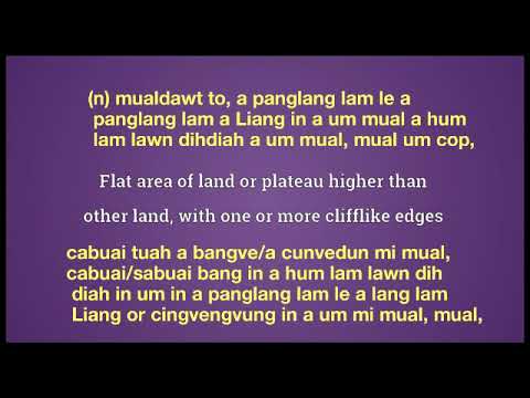 mesa meaning in English Ngawn
