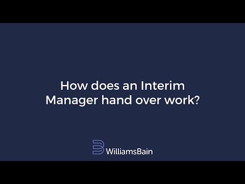 How does an Interim Manager hand over work?