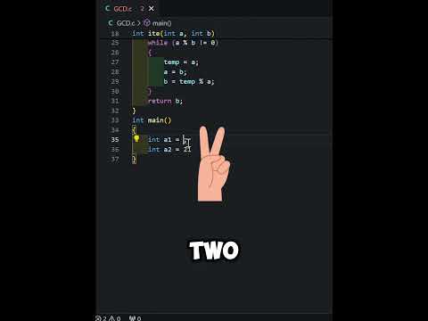 Greatest Common Divisor (GCD) #coding #javascript #programming #python #clanguage #vscode #arduino