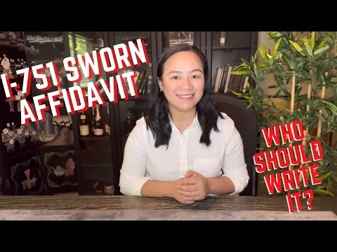 HOW TO WRITE AN I-751 SWORN AFFIDAVIT | AFFIDAVIT LETTER OF SUPPORT | Avie Life in USA