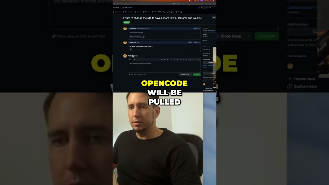 GitHub Code Fix: See OpenCode Solve Your Coding Problems! #shorts