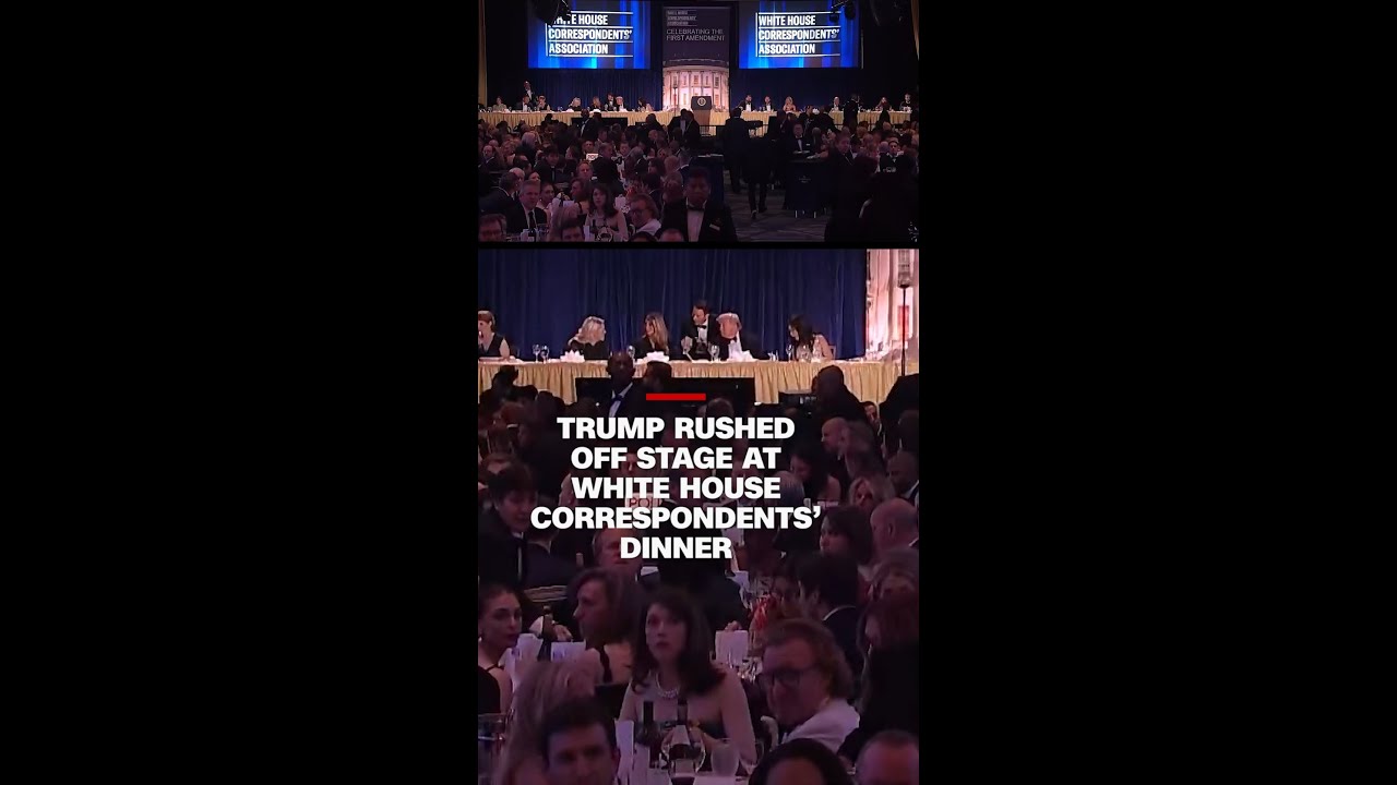 Trump rushed off stage at White House Correspondents’ Dinner