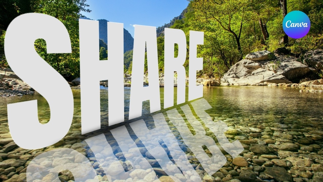 Create Text Reflection Effect in Canva | Easy Tutorial #canva #texteffects