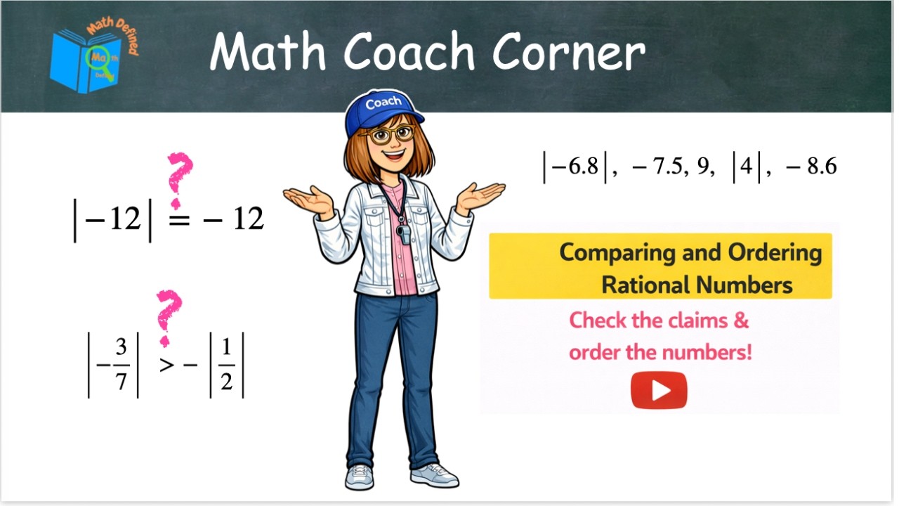 Math Coach Corner - Comparing and Ordering Rational Numbers