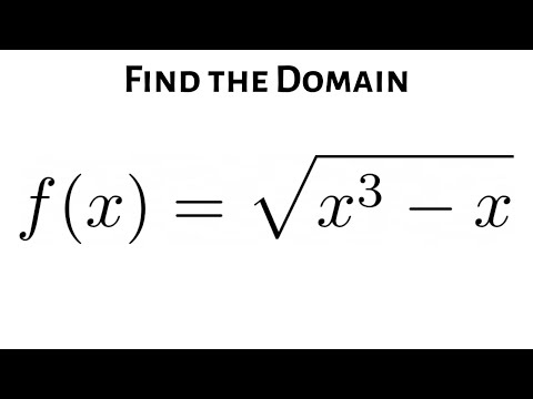 Find the Domain of the Square Root Function f(x) = sqrt(x^3 - x)