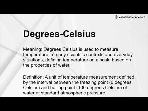 Degrees-Celsius Meaning
