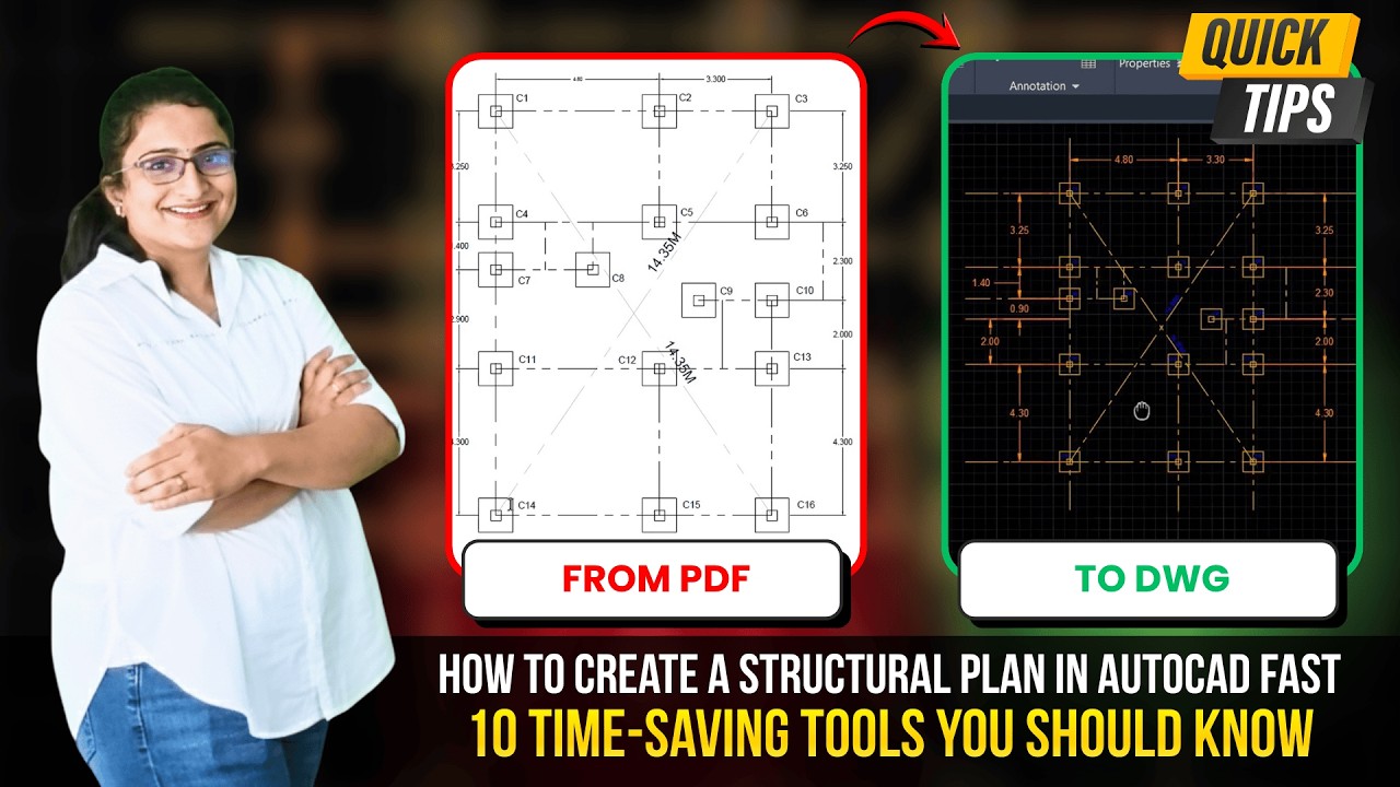 How to Create a Structural Plan in AutoCAD Fast | 10 Time-Saving Tools You Should Know