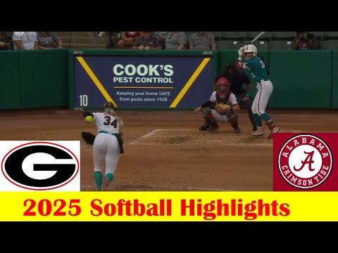 #17 Georgia vs #25 Alabama Softball Game Highlights 3 29 2025