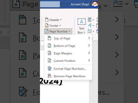 How To Put Page Number on Microsoft Word