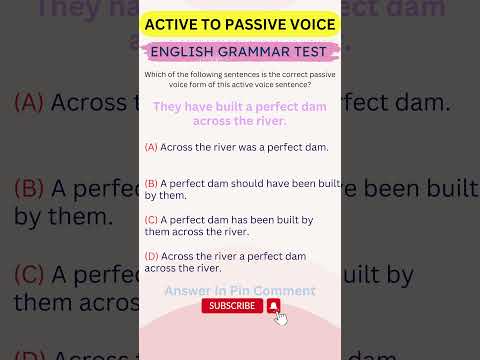 Active and Passive Voice in English | Learn with Quiz Questions and Answers