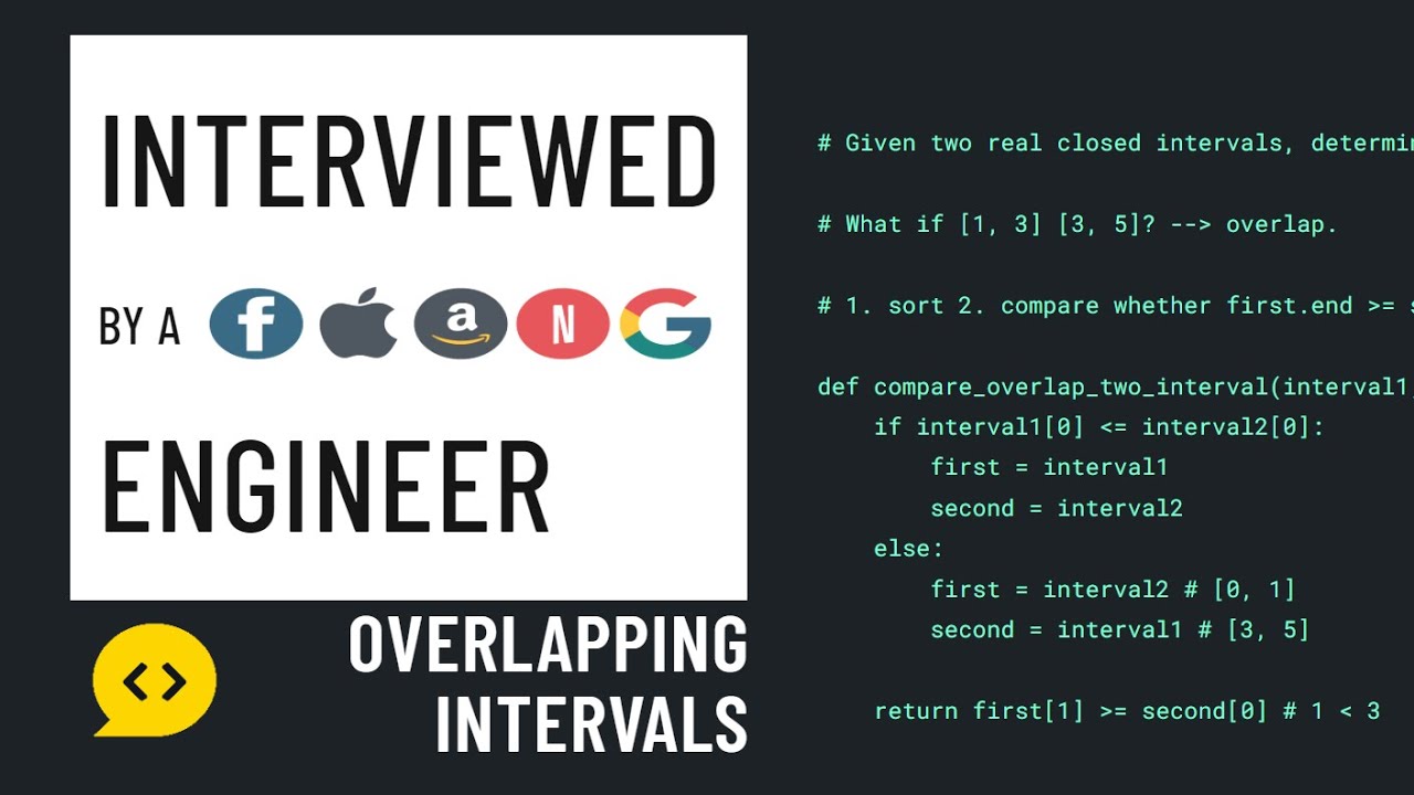 Overlapping Intervals: Python Interview with a FAANG Engineer