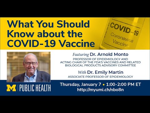 What You Should Know about the COVID-19 Vaccine | Michigan Public Health Webinar