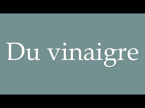 How to Pronounce ''Du vinaigre'' (Vinegar) Correctly in French