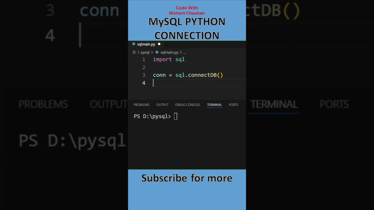 Python DataBase connectivity using SQL Server #coding #sql  #python
