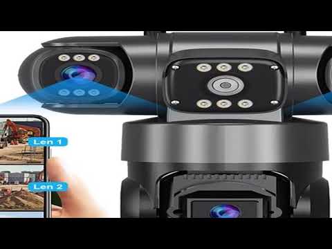 V380 Pro WiFi IP Camera Outdoor 12MP 6K Triple Lenses Triple Screens Security Video Monitor Night Vi