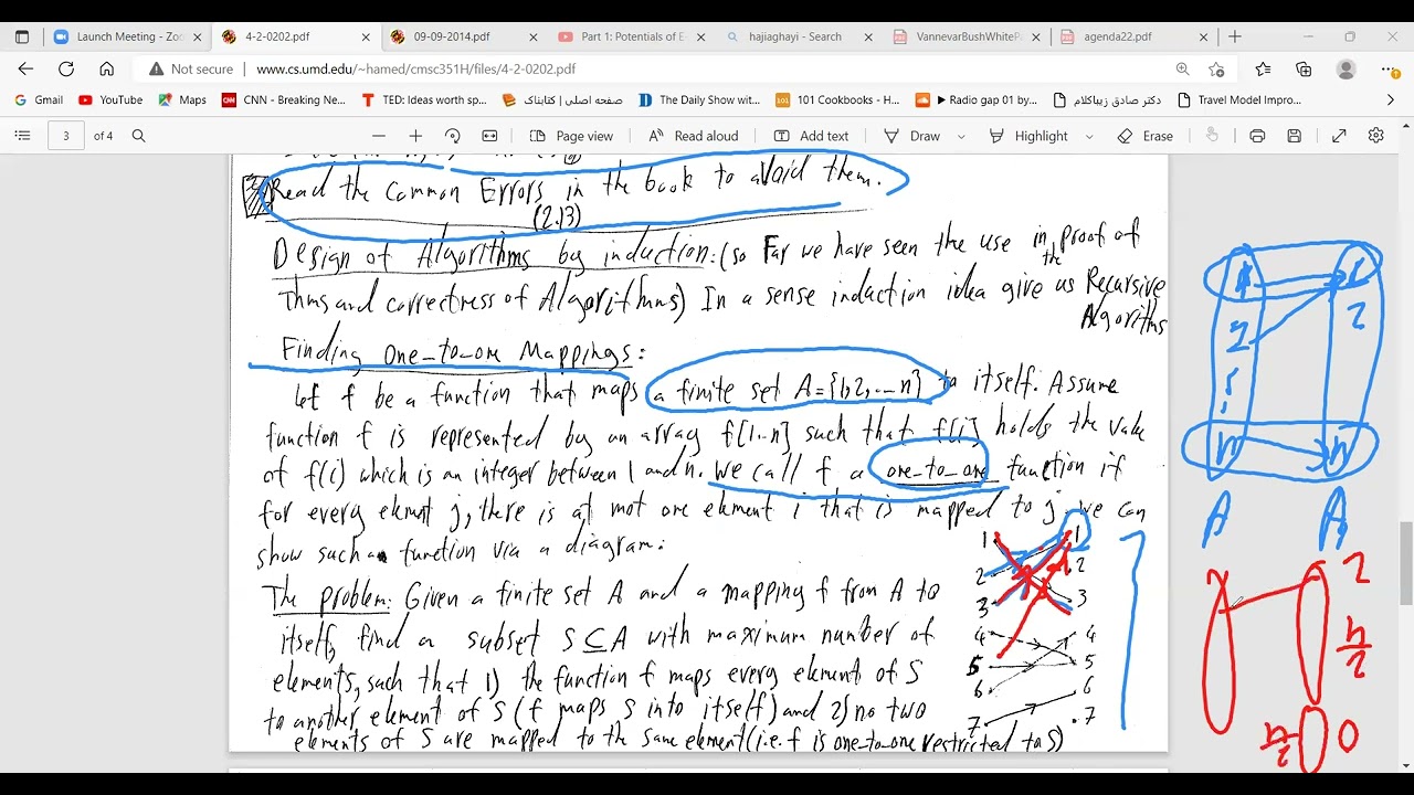 Lesson 5: Introduction to Algorithms by Mohammad Hajiaghayi: Smart Algorithm Design for 1-1 mapping
