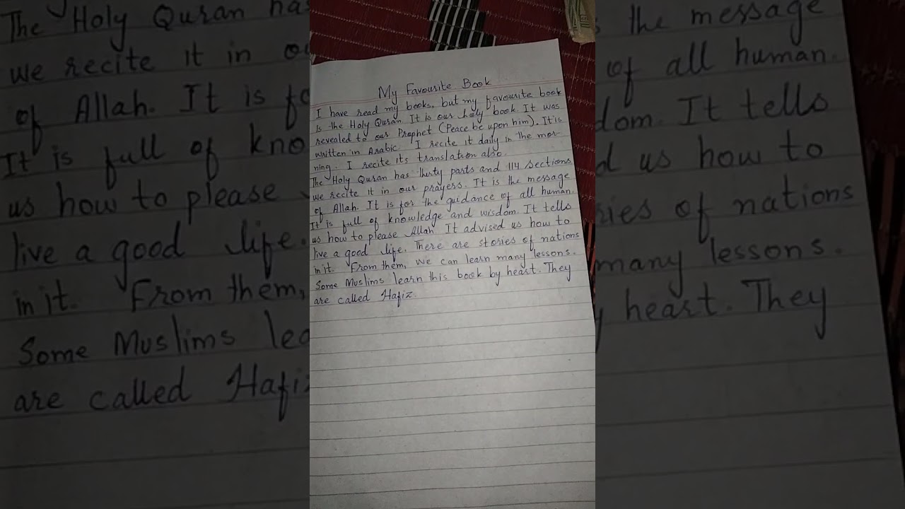 Essay on My favorite book 📖